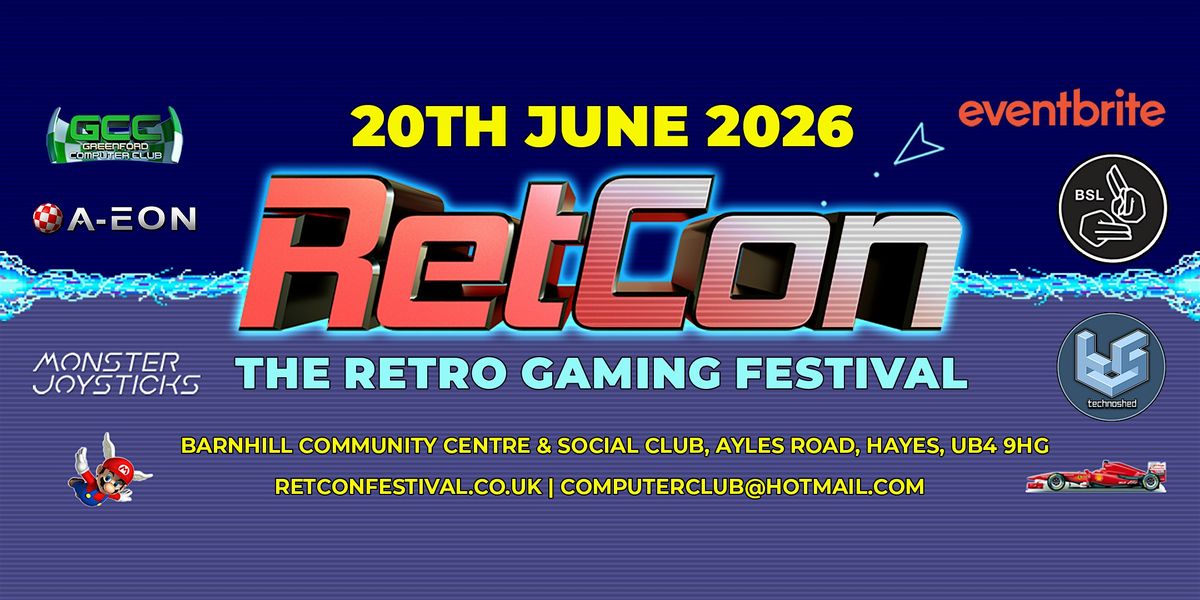 RetCon - The Retro Gaming Festival 2026 at Barnhill Community Centre ...