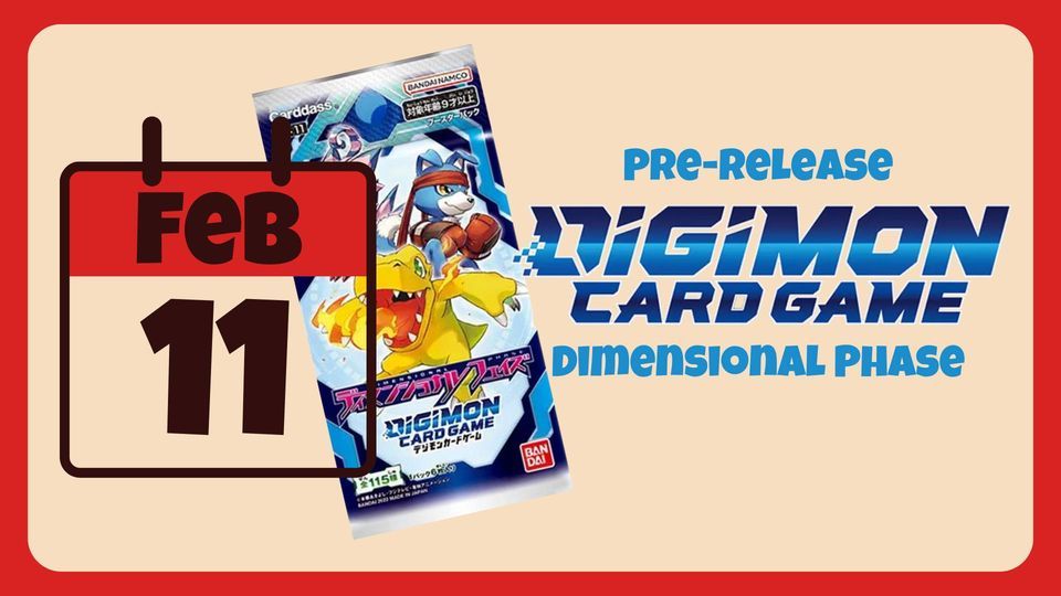 Digimon Dimensional Phase Pre-Release | Red Raccoon Games, Bloomington ...