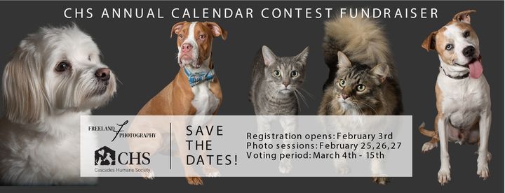 2022 Model Search for the 2023 CHS Calendar at Cascades Humane Society ...