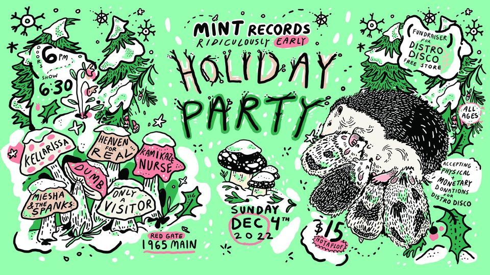The Mint Records Ridiculously Early Holiday Party 2022 at Red Gate Arts ...