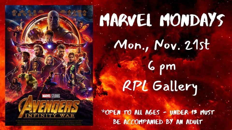 Marvel Monday - Avengers: Infinity War at Richland Public Library on ...