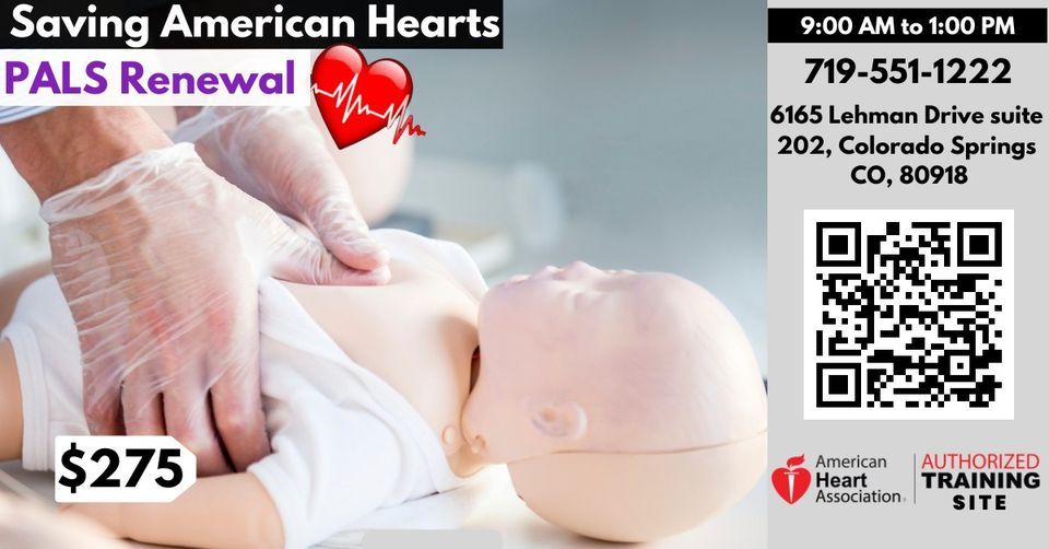 AHA PALS Renewal Dec 4, 2023 FREE BLS 9 AM at Saving American Hearts ...