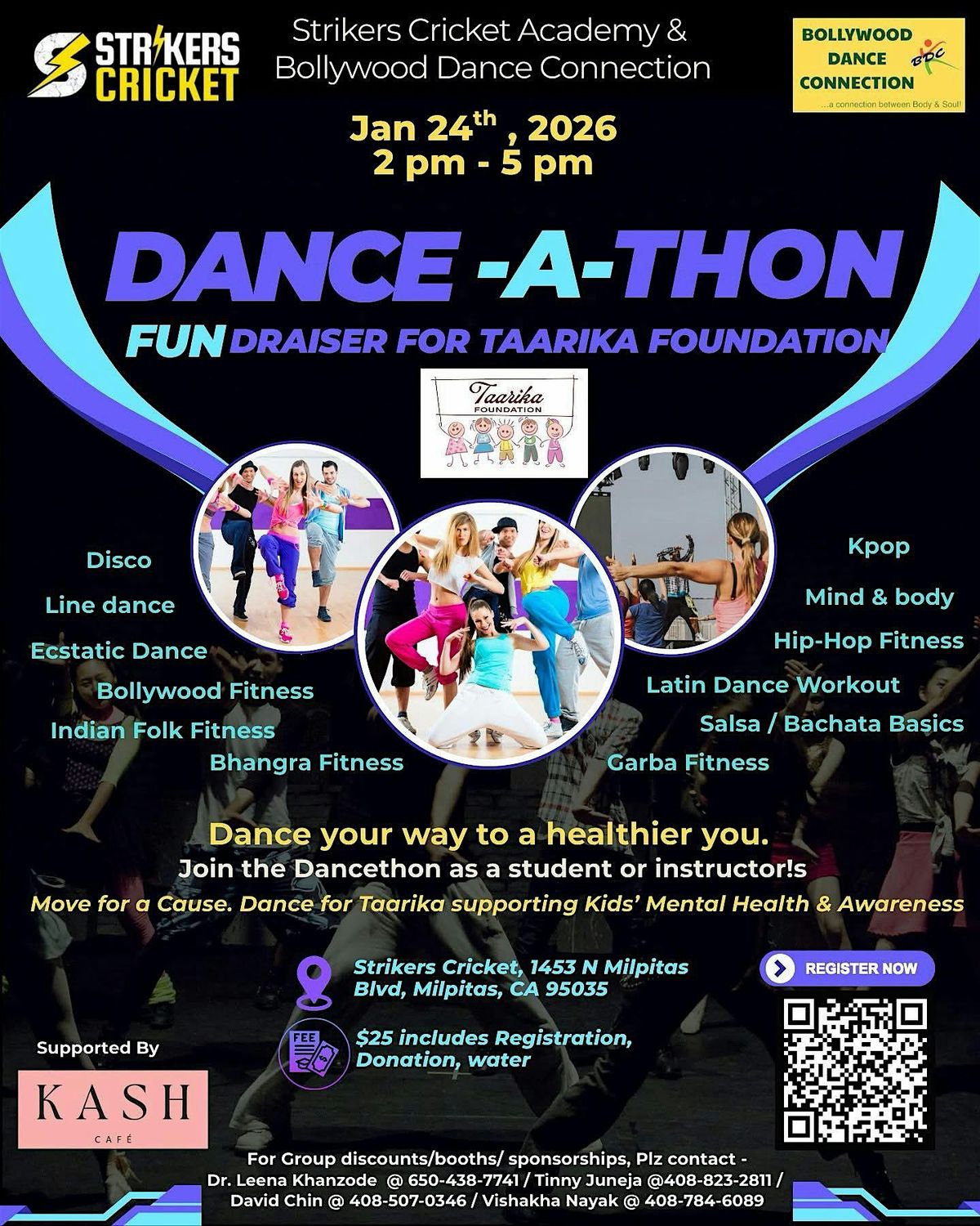 DANCE-A-THON, Fundraiser for Taarika Foundation by BDC at Strikers ...