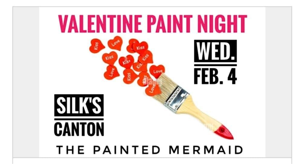 Valentine Paint Night at Silks Canton Feb. 4 at Silks, Baltimore on 4th ...