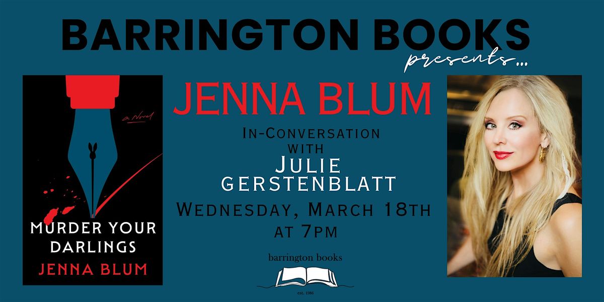 Jenna Blum at Barrington Books on 18th March, 2026