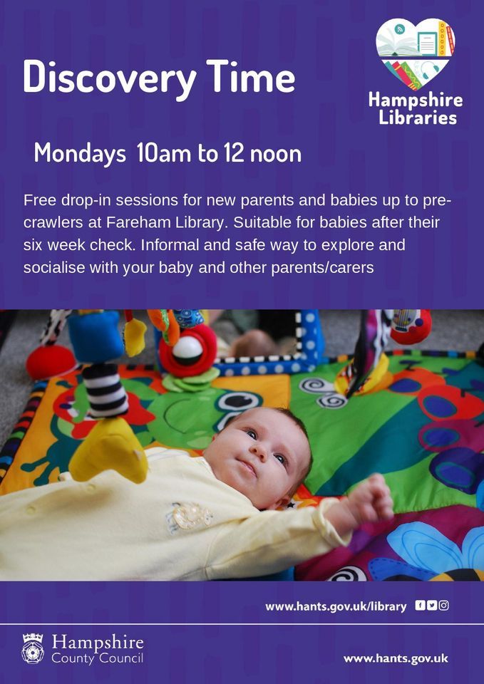 Discovery Time for babies | Fareham Library | July 25, 2022