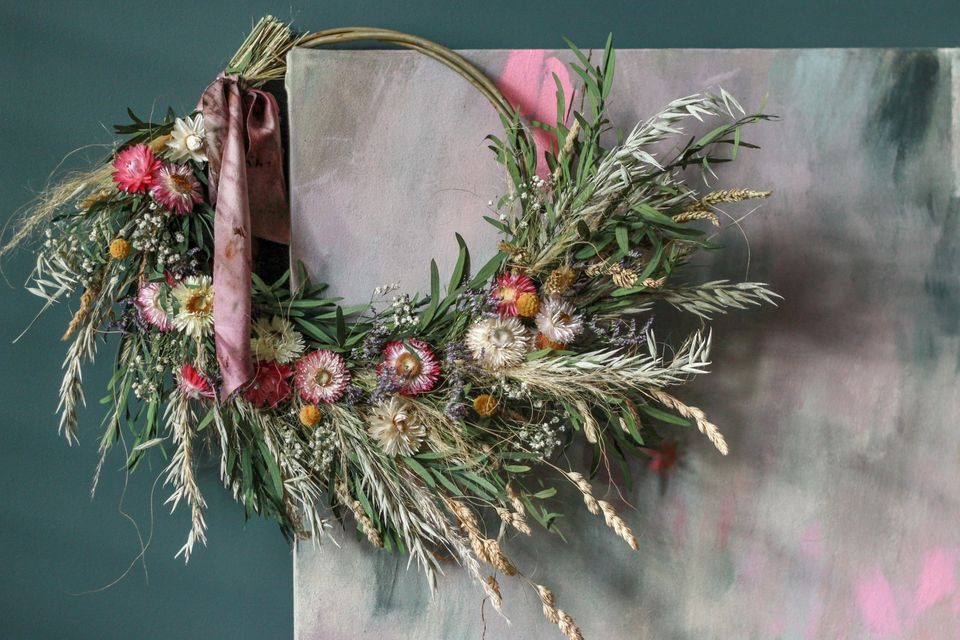 Dried Flower Spring Wreath Workshop with Angela Stringer | Wellington ...