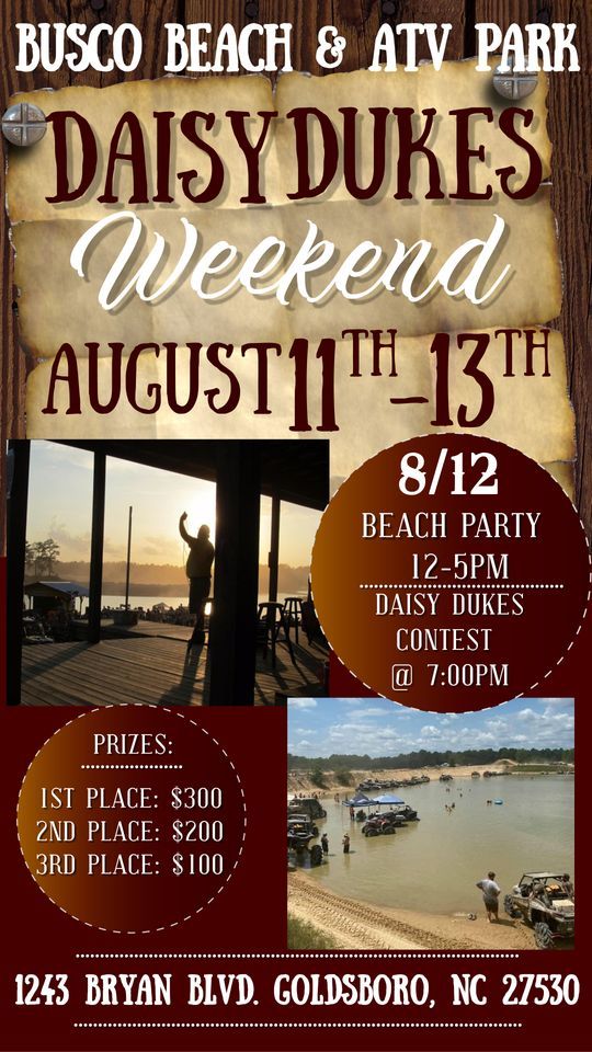 Daisy Dukes Weekend at Busco Beach and ATV Park, Goldsboro on 11th ...