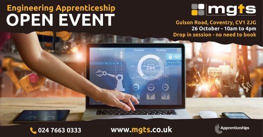 MGTS Engineering Apprenticeship Open Event Coventry - 2022 Intake at ...