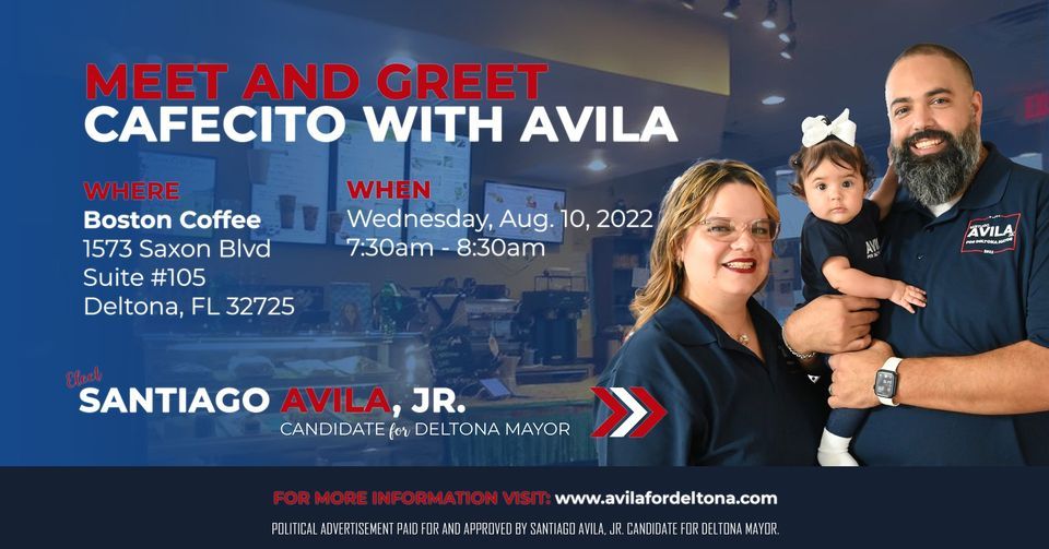 Meet and Greet: Cafecito with Avila | Boston Coffee, Deltona, FL ...