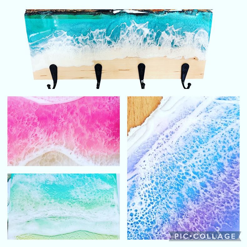 Resin Art Class-Ocean Wave Wall Hanger at Turnagain Arts Buildings ...