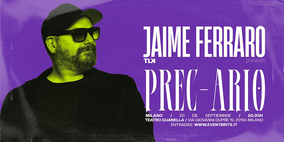 JAIME FERRARO - PREC-ARIO - TOUR PRESIDENCIAL at Guanella Theater Milan ...
