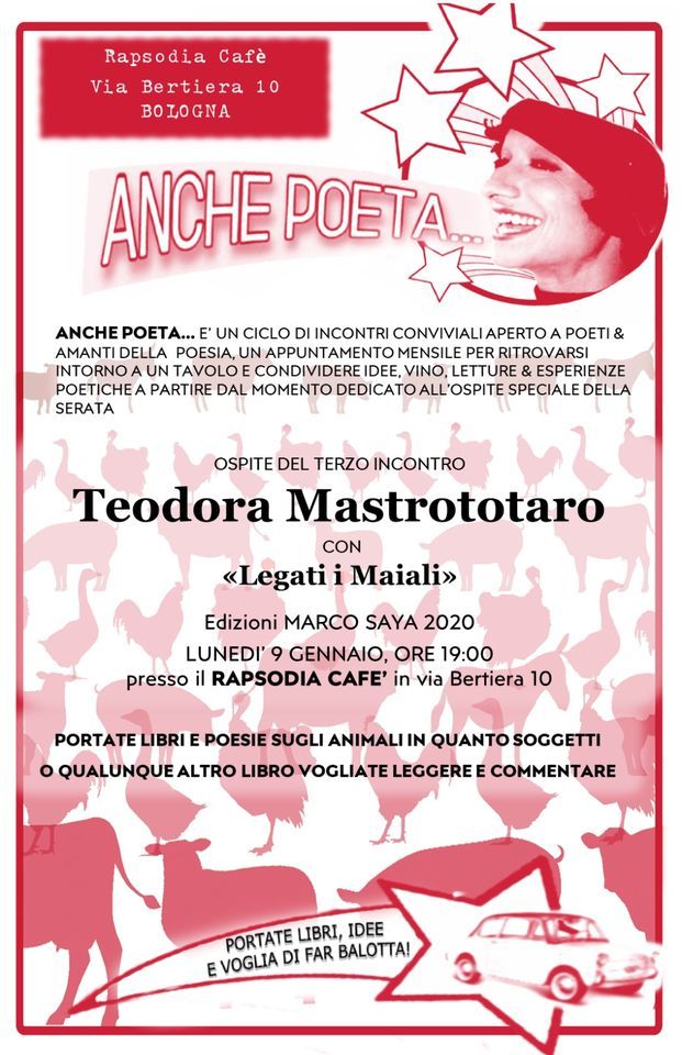 ANCHE POETA... 9 gennaio 2023 at Rapsodia caffè, Bologna on 9th January ...