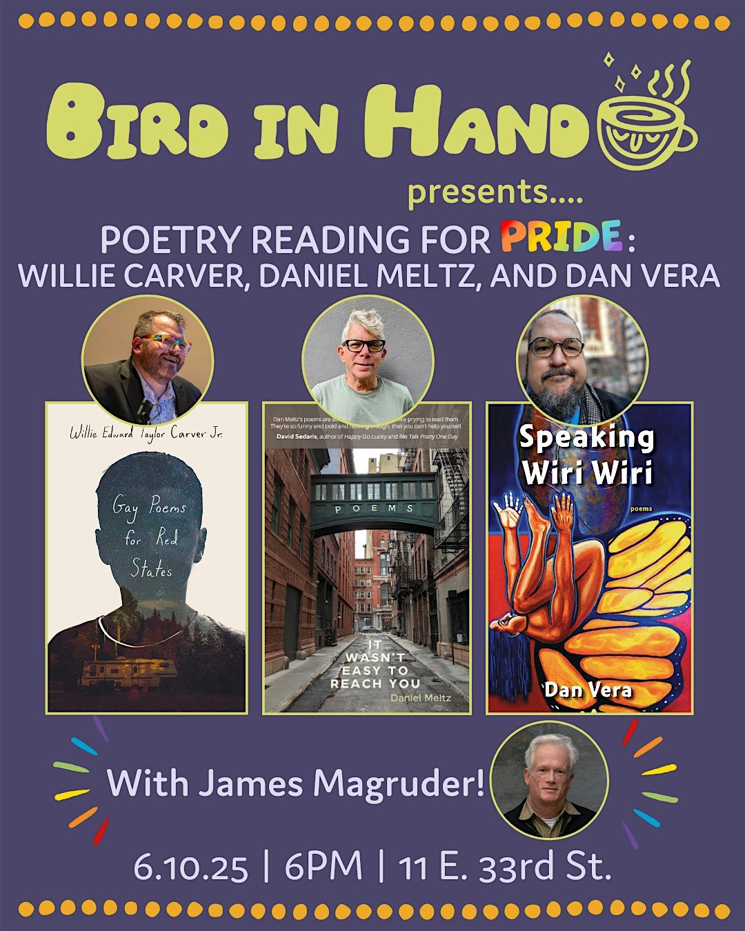 Poetry Reading for Pride: Willie Carver, Daniel Meltz, and Dan Vera at ...