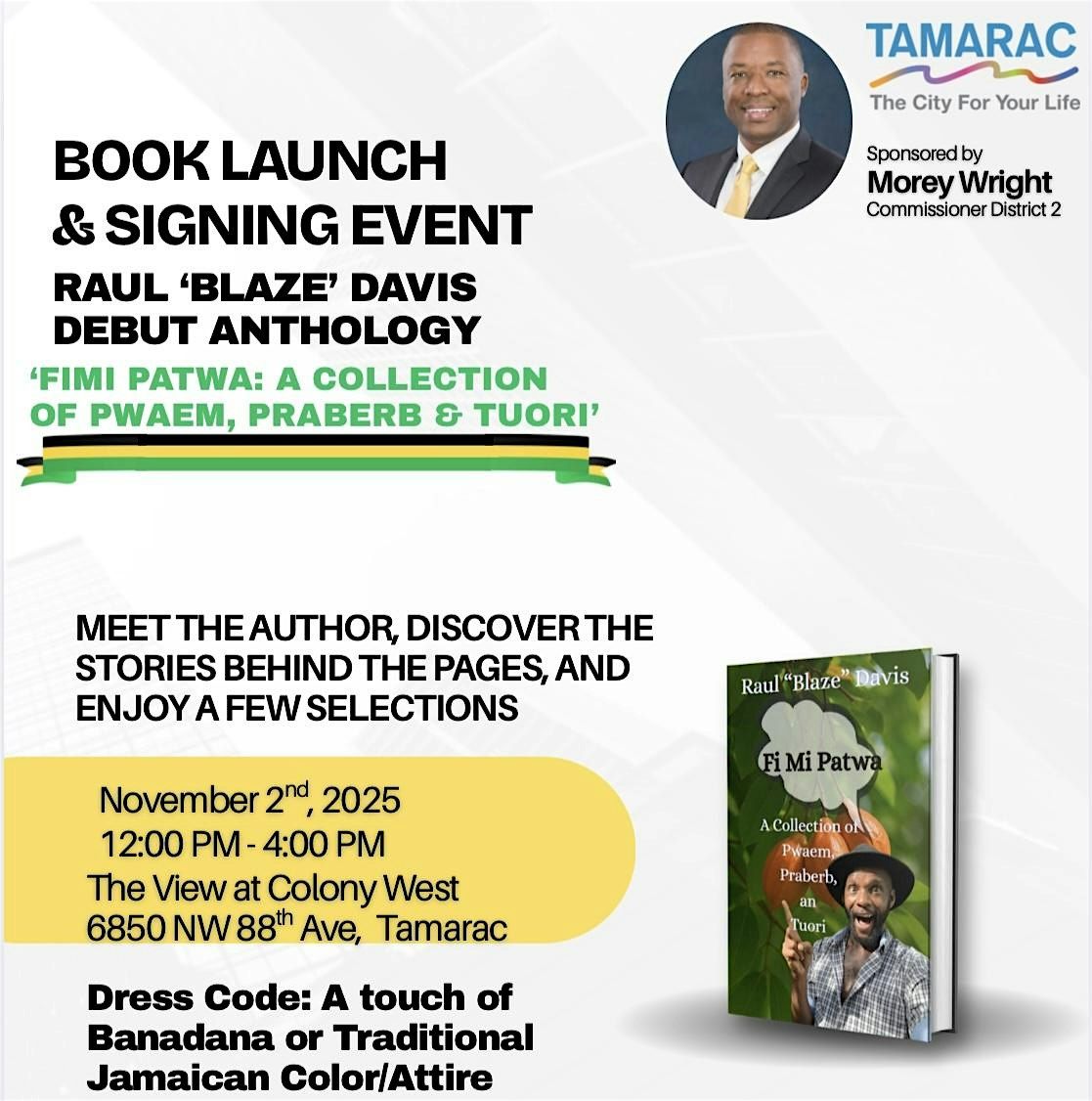 FIMI PATWA: RAUL BLAZE BOOK LAUNCH at The View At Colony West, Tamarac ...