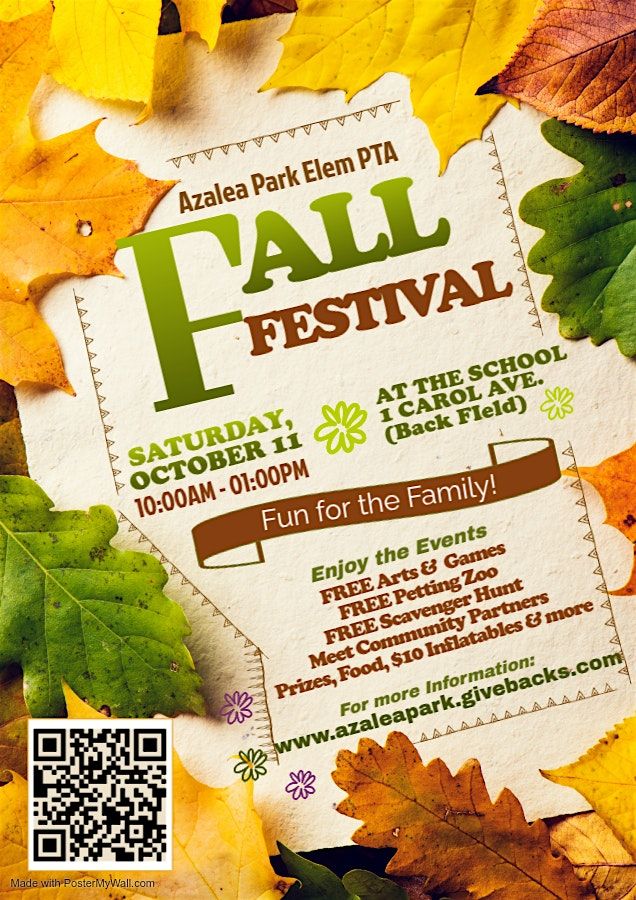 Fall Festival 2025 at Azalea Park Elementary School, Orlando on 11th ...