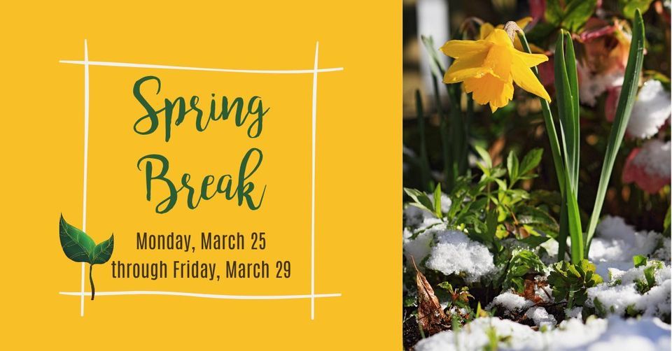 Spring Break at Grand Traverse Academy, Traverse City on 25th March, 2024