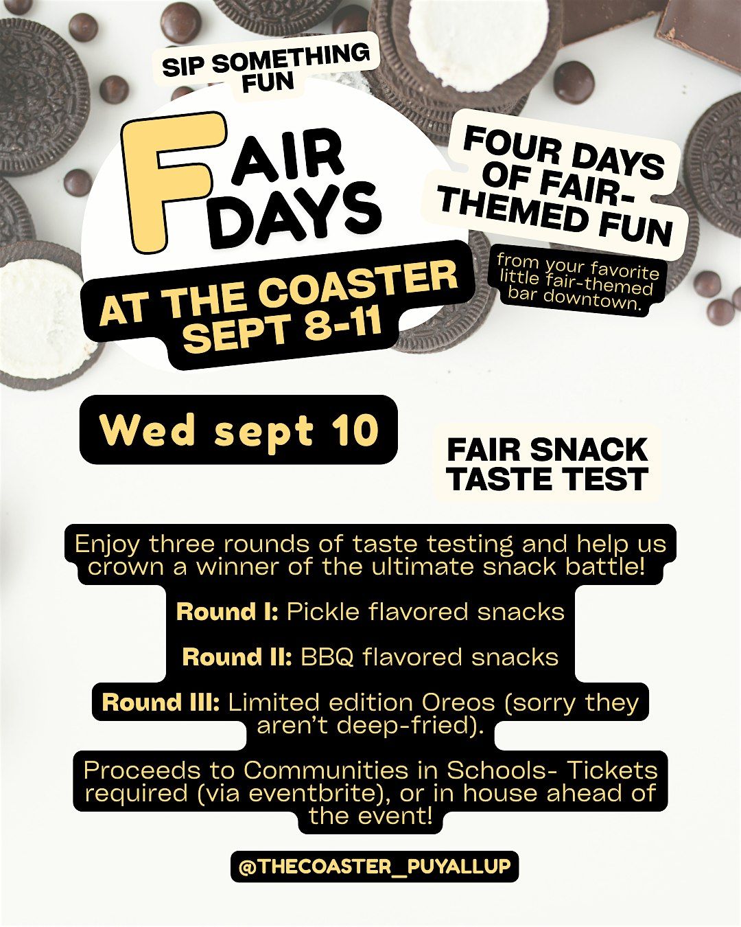 Fair Snack Taste Test- Fair Days at The Coaster | The Coaster, Puyallup ...