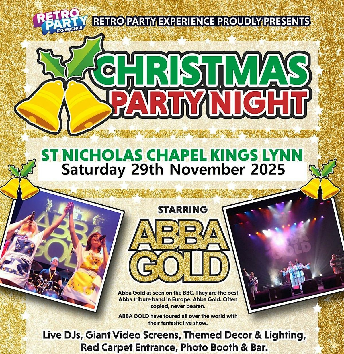 Abba Christmas Party Night at St Nicholas' Chapel, King's Lynn on 29th ...