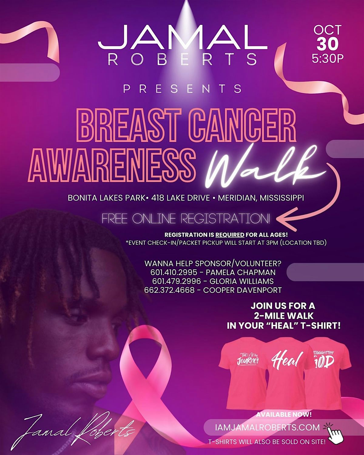 Breast Cancer Awareness Walk at Bonita Lakes Park, Meridian on 30th ...