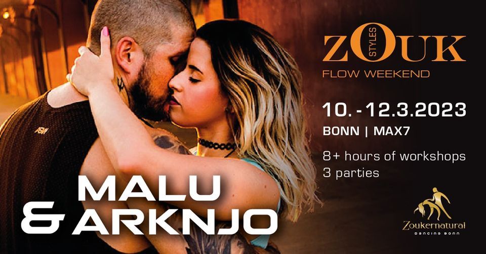 Zoukstyles Flow with Malu and Arknjo Weekend | Tanzschule Max7, Königswinter, NP | March 10, 2023