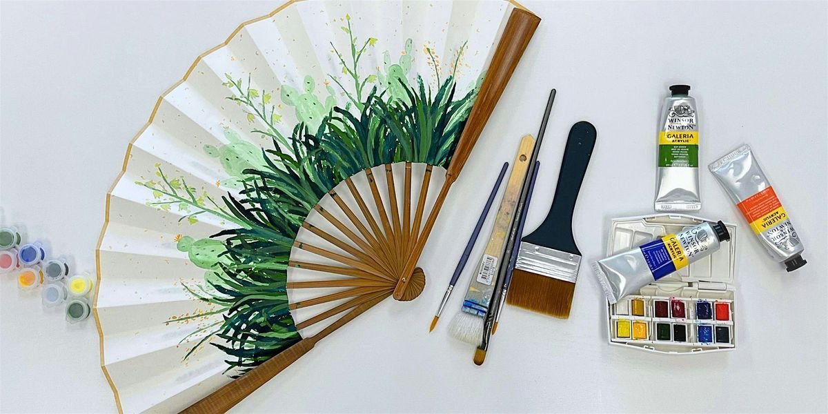 Sip and Paint Your Own Fan - DIY Paper Fan Workshop at bubble + tea by ...