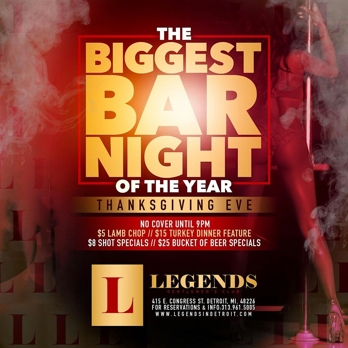 The Biggest Bar Night of The Year at Michigans Biggest Club! at Legends ...