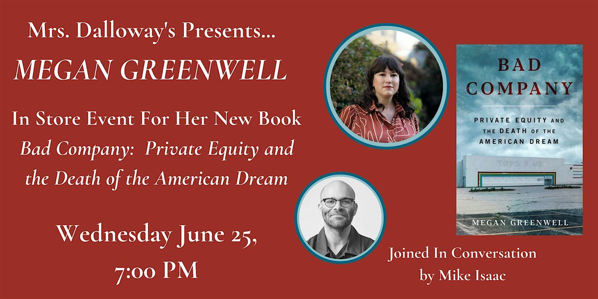 Megan Greenwells BAD COMPANY In Store Discussion and Book Signing at ...