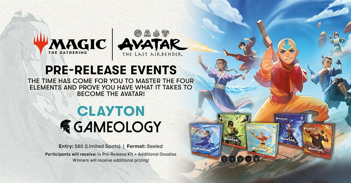 MTG - Avatar: The Last Airbender Pre-Release - Gameology CLAYTON - 15 ...