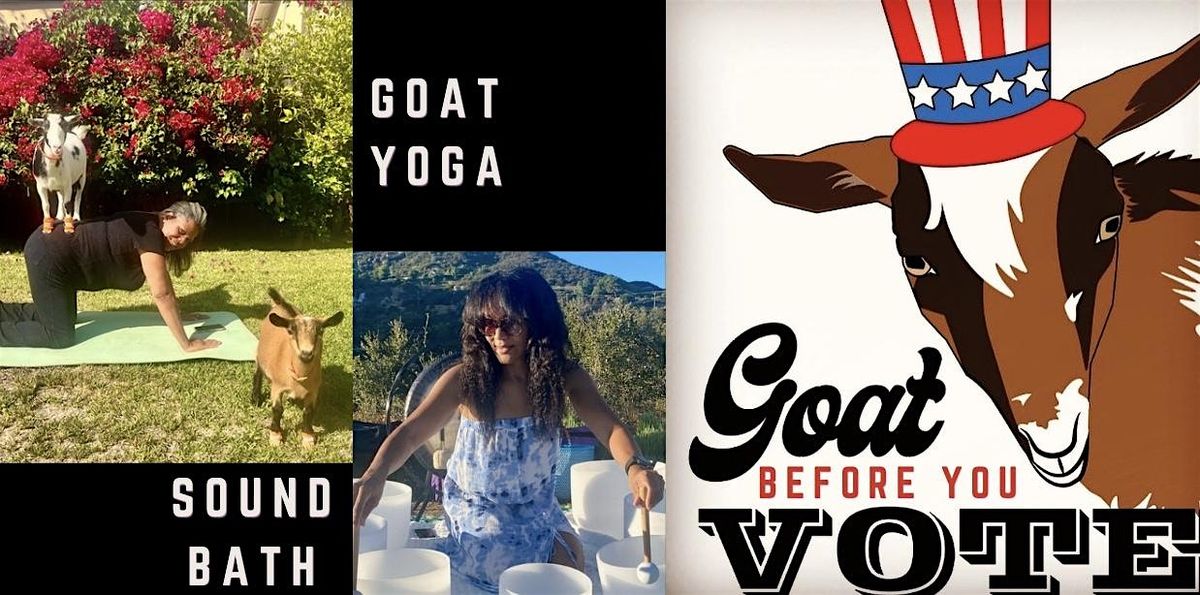 Goat Yoga Sound Bath: A Fundraiser for Democracy at Pasadena on 19th ...