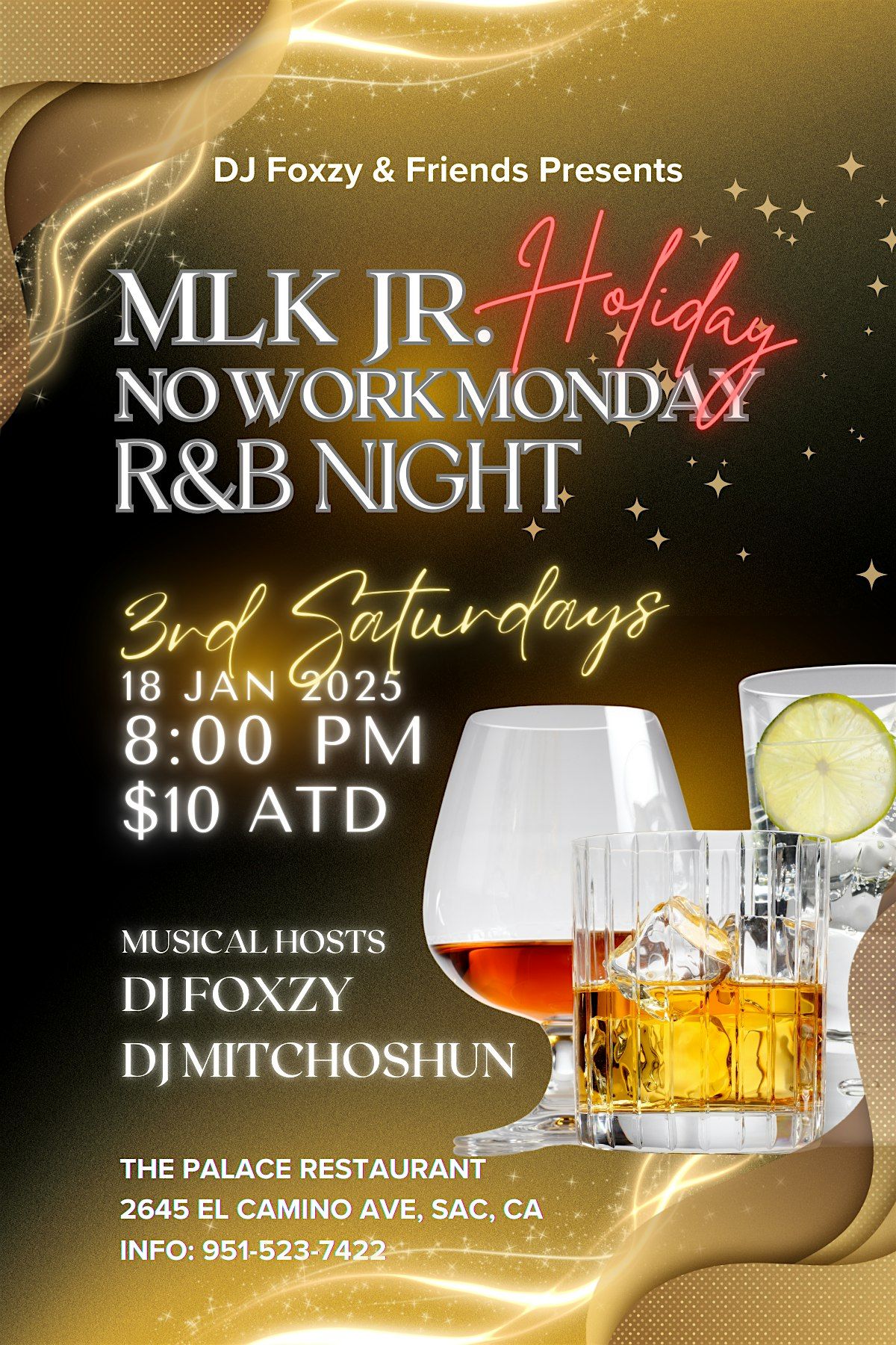 MLK JR Holiday: No Work Monday R&B Night at Palace - An African ...