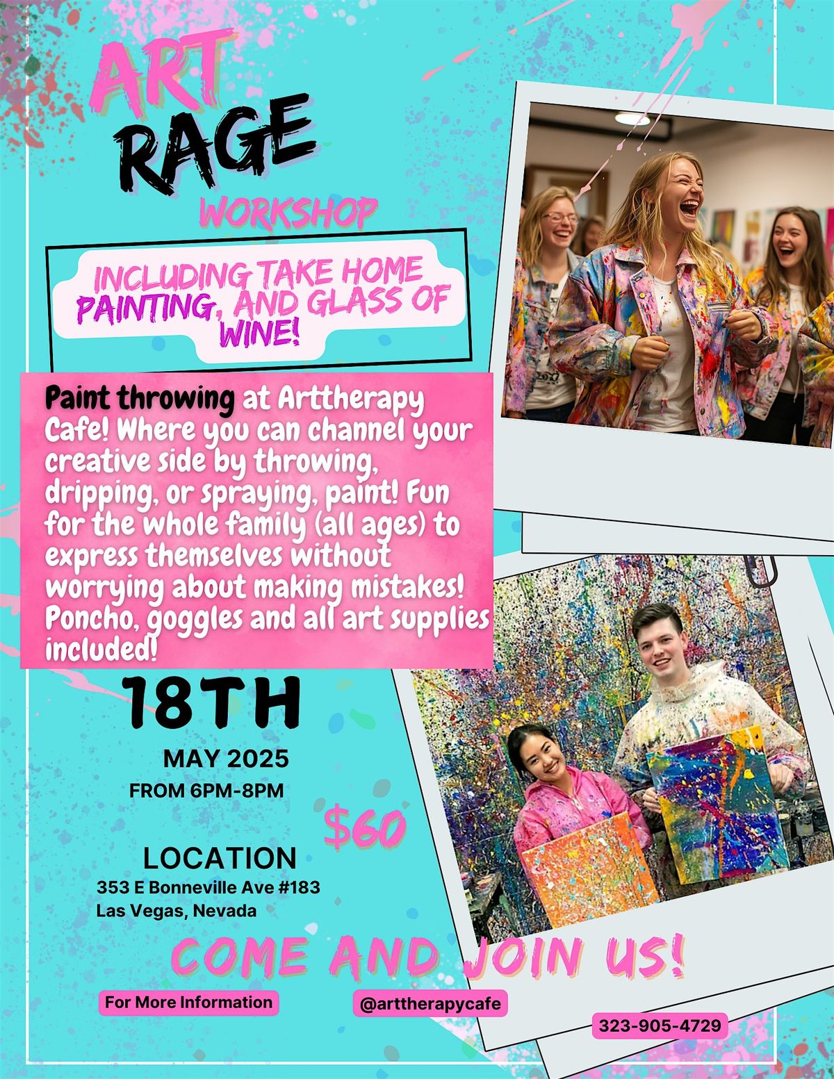 Art Rage: Paint Throwing, Dripping, and Spraying! at Arttherapy Cafe ...