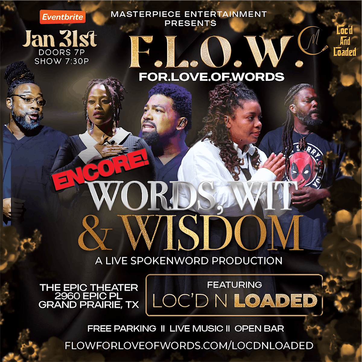 MasterPiece Presents FLOW - For Love Of Words: Words, Wit, & Wisdom ...