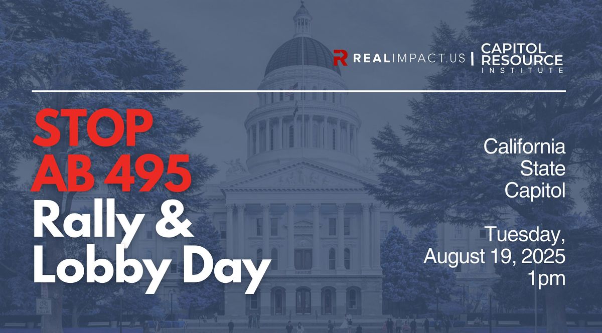 Stop AB 495 at California State Capitol Park, Sacramento on 19th August ...