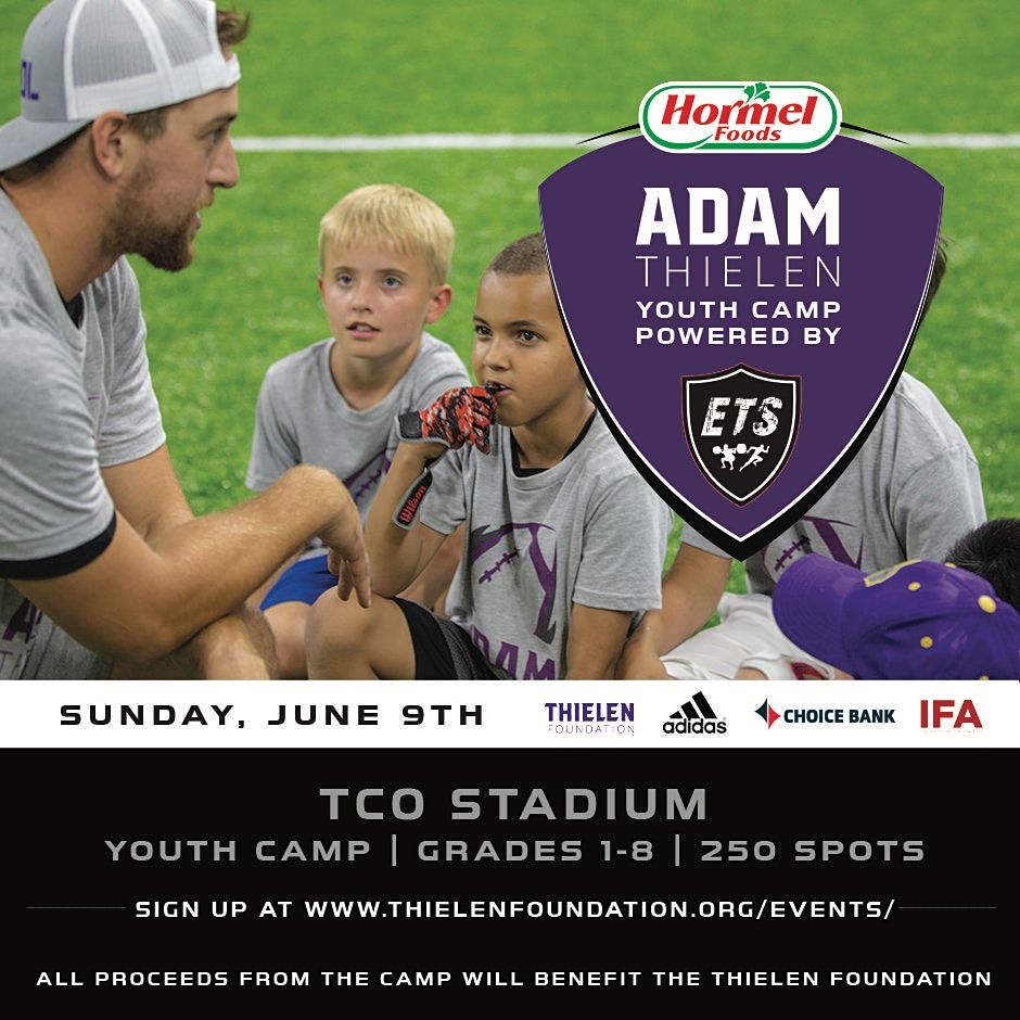 2021 Hormel Foods & Adam Thielen Youth Football Camp powered by ETS ...