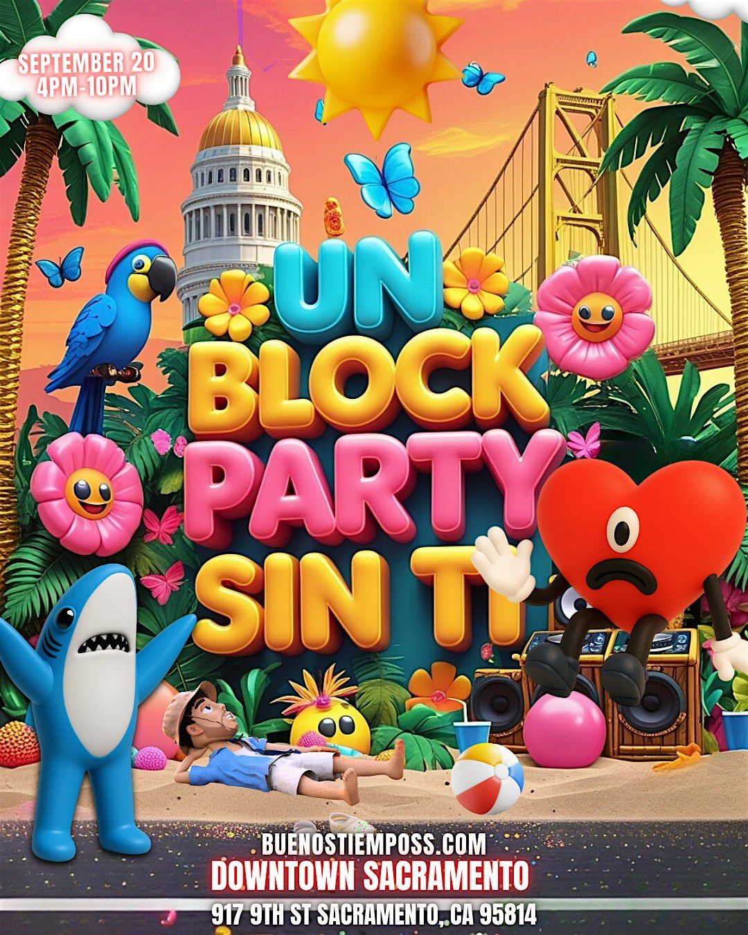Un Block Party Sin Ti at 917 9th St, Sacramento on 20th September, 2025