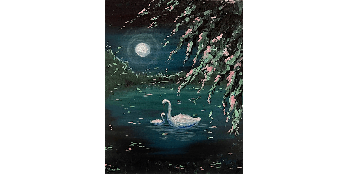 Moonlit Swan Lake - Paint and Sip in Orange County | Classpop!™ at ...
