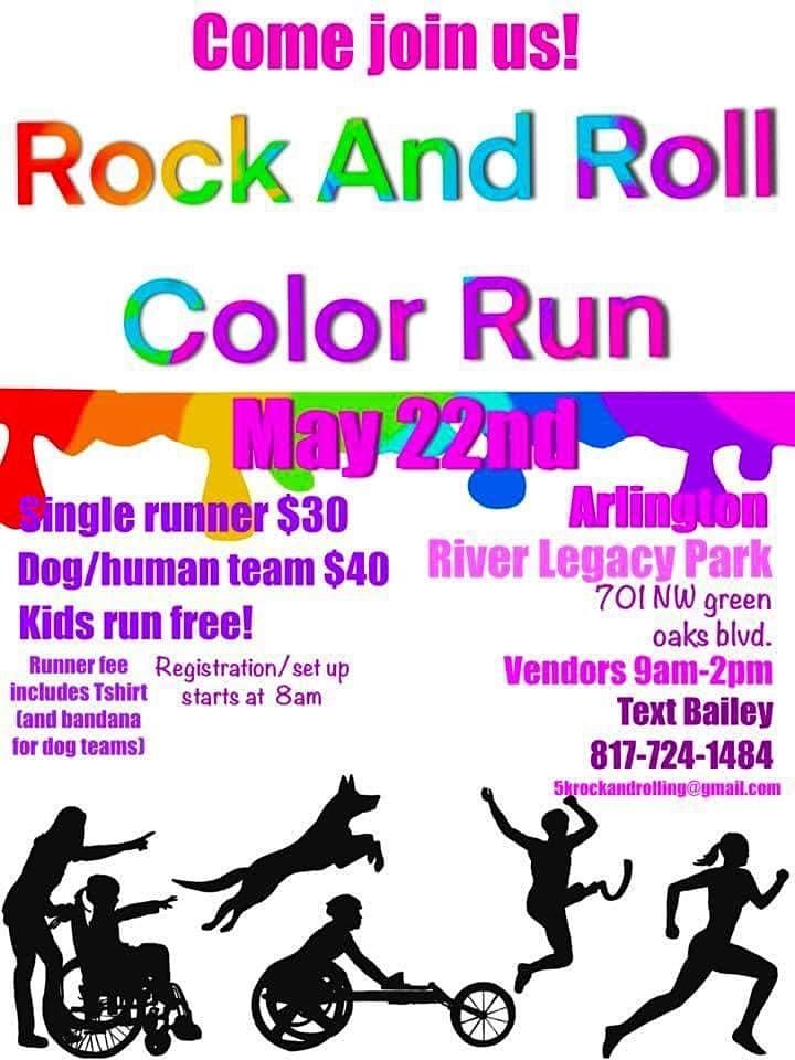 5K Rock And Roll Color Run - Walk/Run/Roller Blade/Wheelchair/Dogs ...