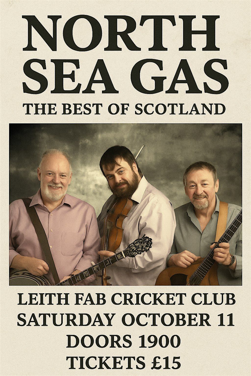 North Sea Gas at Leith Franklin Academical Beige Cricket Club on 11th ...