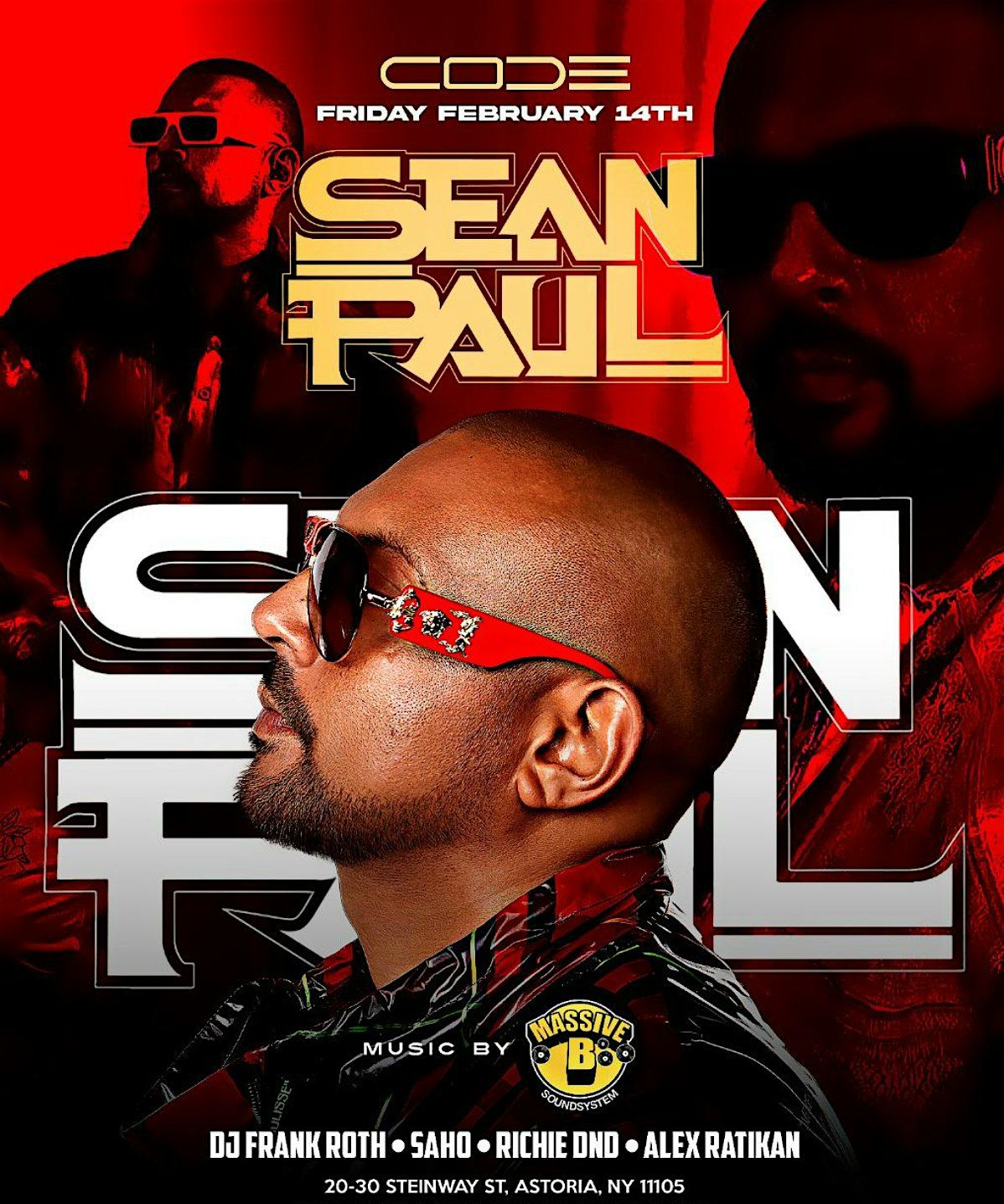 SEAN PAUL LIVE AT CODE ASTORIA QUEENS VALENTINES DAY PARTY 2025 at Code ...