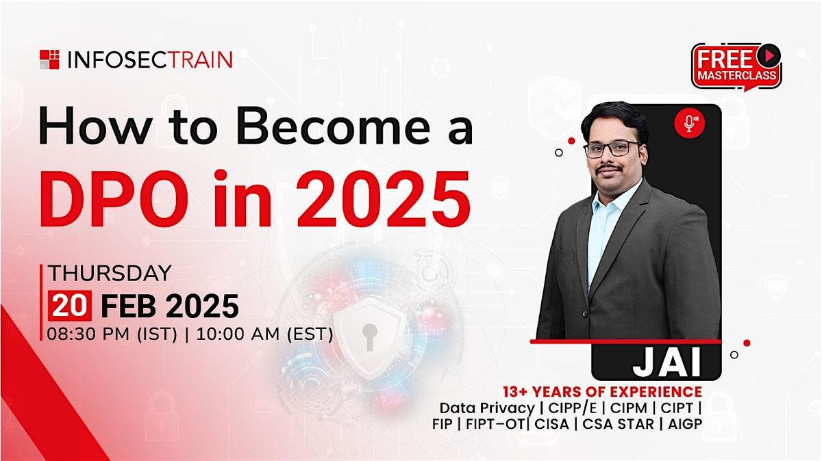 Free Masterclass on How to Become a DPO in 2025 | Online | February 20 ...
