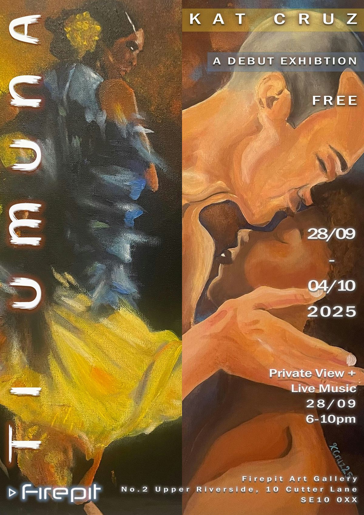 Ti Umuna Exhibition - Kat Cruz at Firepit, London on 28th September, 2025