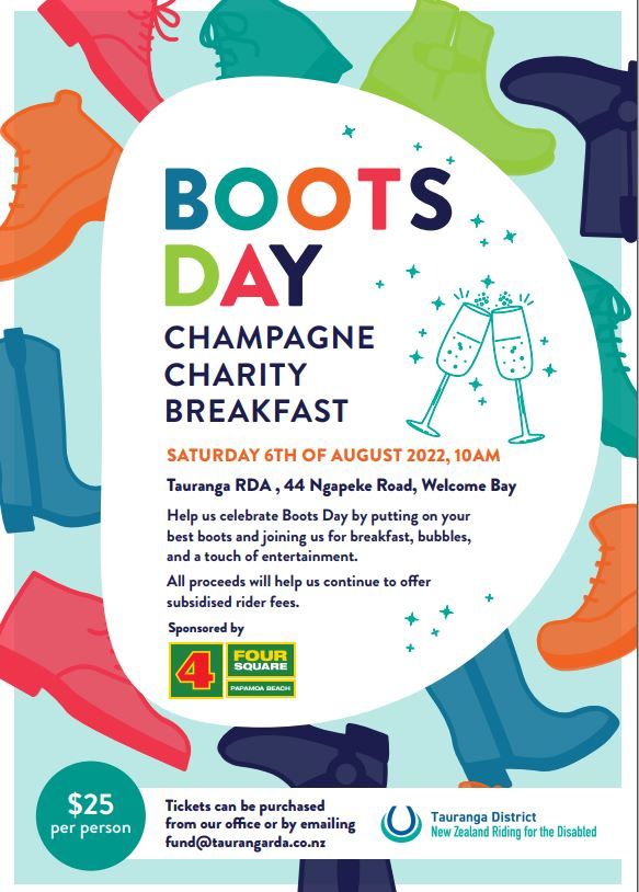Boots Day Champagne Charity Breakfast at 44 Ngapeke Rd, Welcome Bay ...