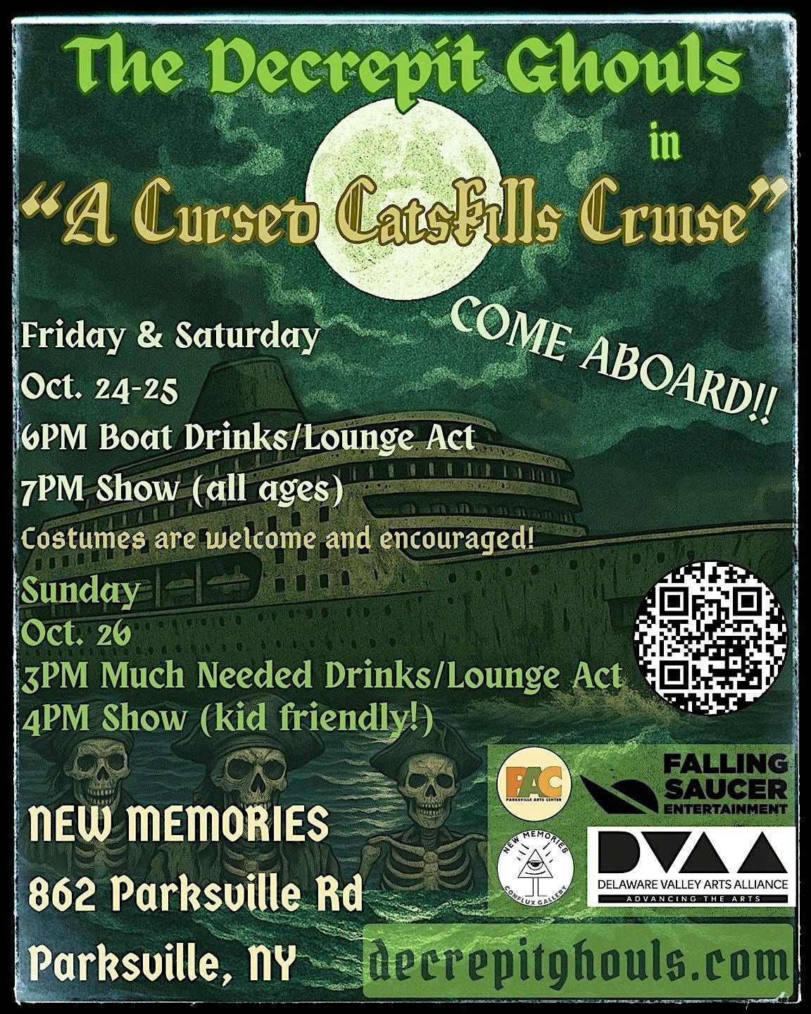 THE DECREPIT GHOULS in A CURSED CATSKILLS CRUISE at New Memories ...