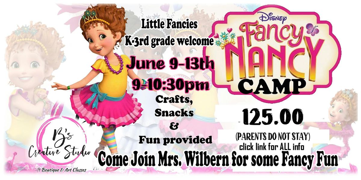 Fancy Nancy Camp at B’s Creative Studio, Springfield on 9th June, 2025