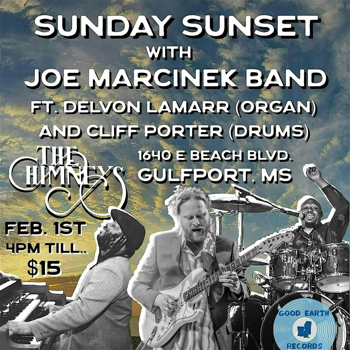 SUNDAY SUNSET w/ Joe Marcinek Band ft. Delvon Lamarr and Cliff Porter ...