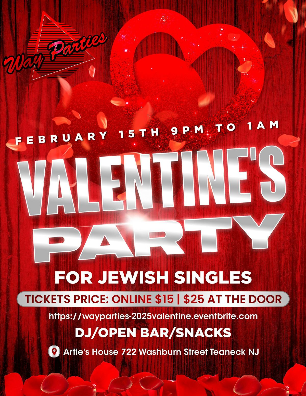 2025 Valentines Party at 722 Washburn St, Teaneck on 15th February, 2025