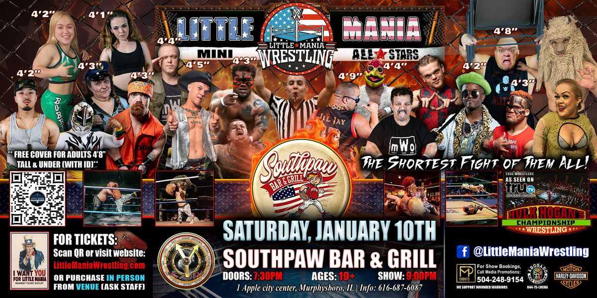 Murphysboro, IL - Little Mania Mini Wrestling @ Southpaw Bar & Grill at ...