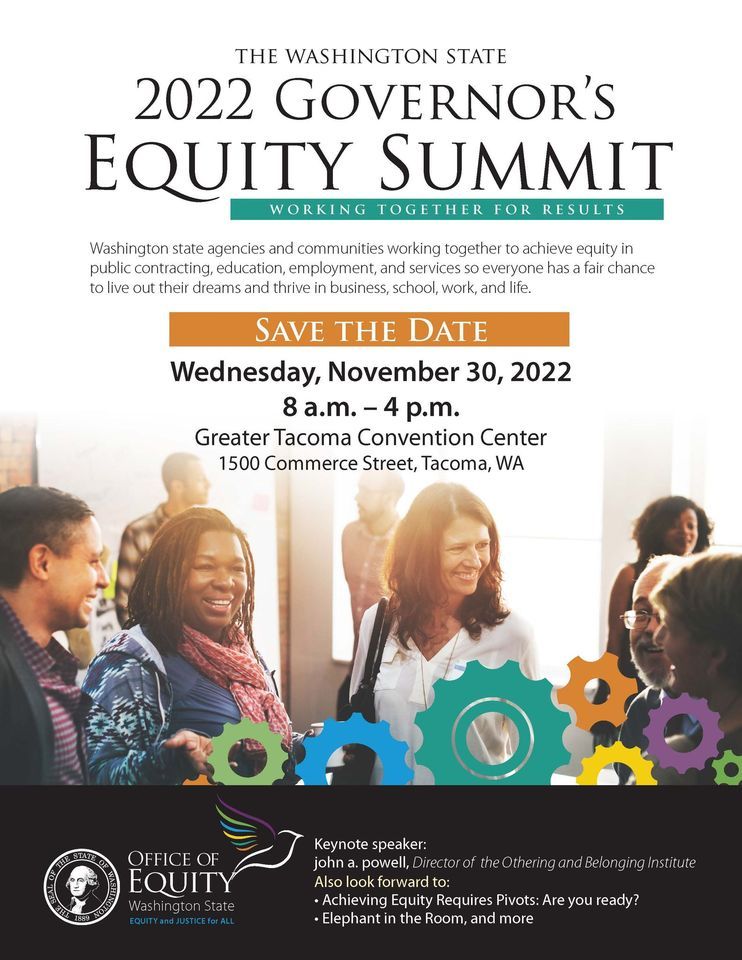 2022 Governor’s Equity Summit at Tacoma Link Convention Center Station ...