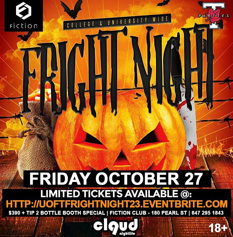 UOFT FRIGHT NIGHT 2025 @ FICTION | FRI OCT 31 | 18+ at Fiction, Toronto ...